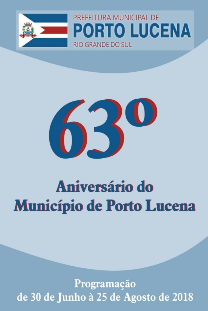 Programação do Aniversário de Porto Lucena